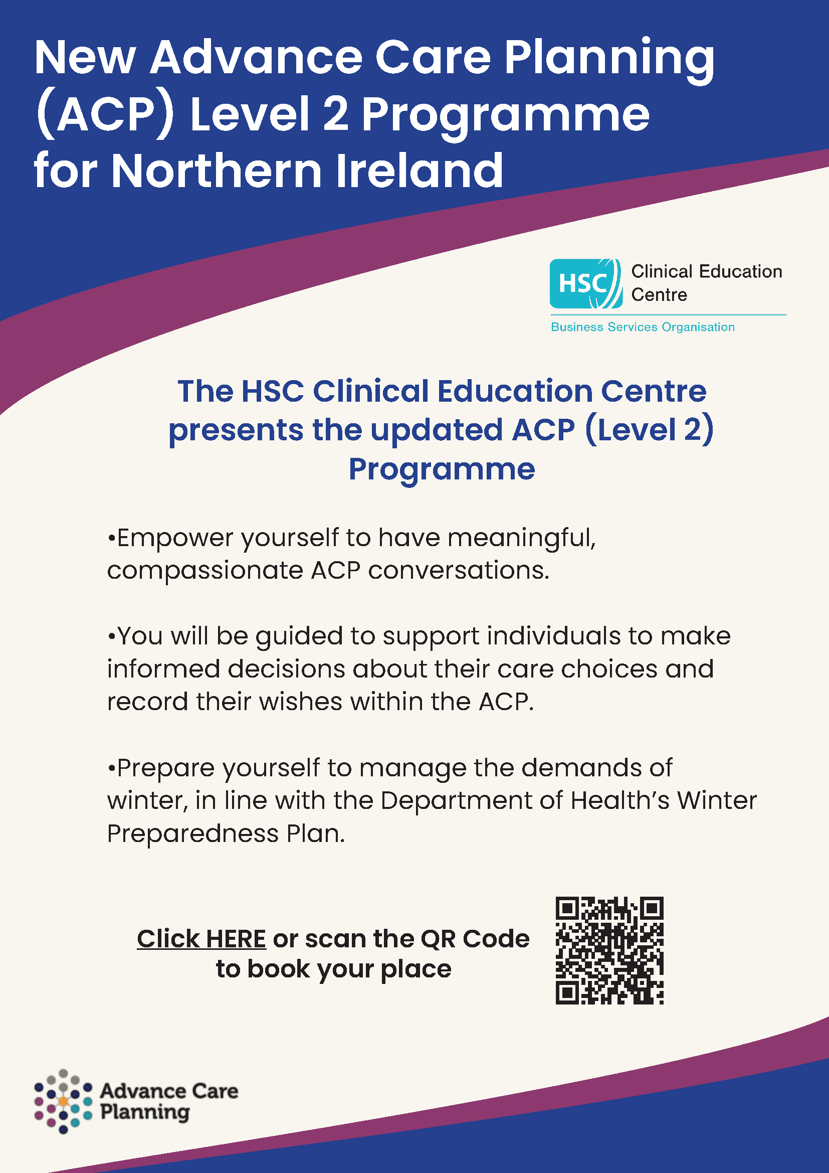 Advance Care Planning, Level 2, dates through November, December and ...